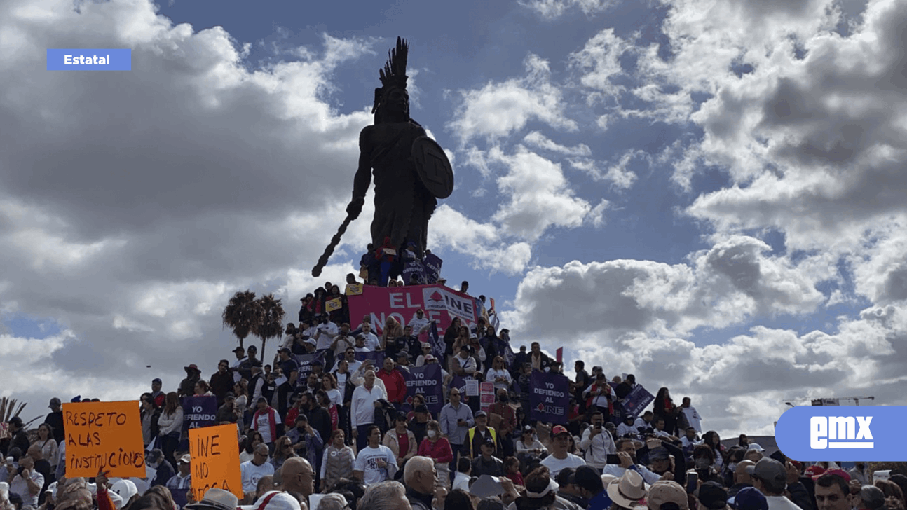 La marcha y manifestación de defensa al INE en Tijuana - El Mexicano